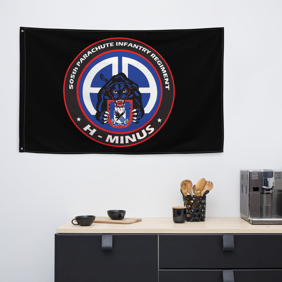 H Minus - 505th Parachute Infantry Regiment Flag – Jumpmasterusa